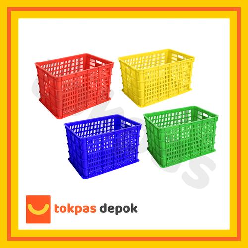 Jual Keranjang Industri Lubang Green Leaf 2208 L - Hijau - Kota Depok ...