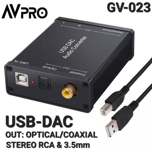 Jual AVPRO GV-023 USB-DAC to Digital SPDIF Optical Coaxial & 3.5mm Output - GV-023 VOLUME ...