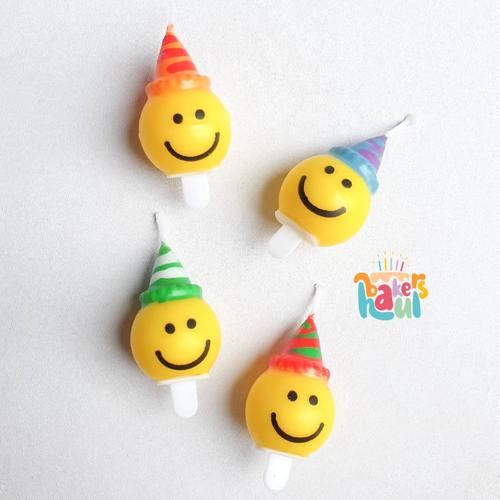 Jual Korean Smiley Smile Face Candle / Lilin Ulang Tahun Korea Emote ...