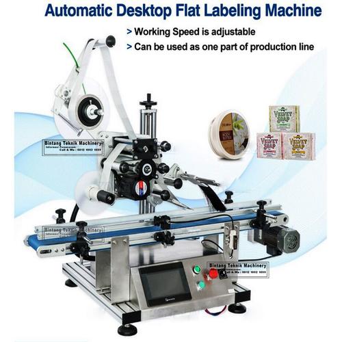 Jual mesin labelling otomatis botol kotak plat KP-75 alat tempel ...