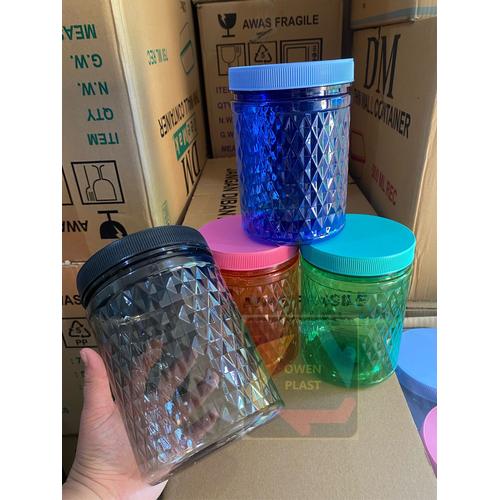 Jual TOPLES PLASTIK/TOPLES BULAT MOTIF/TEMPAT SNACK KUE KERING 1.6 ...