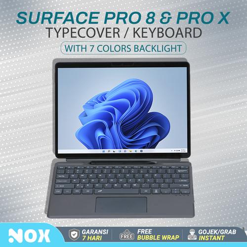 Jual Surface Pro 8 / X typecover Keyboard case 7 colors Backlight ...