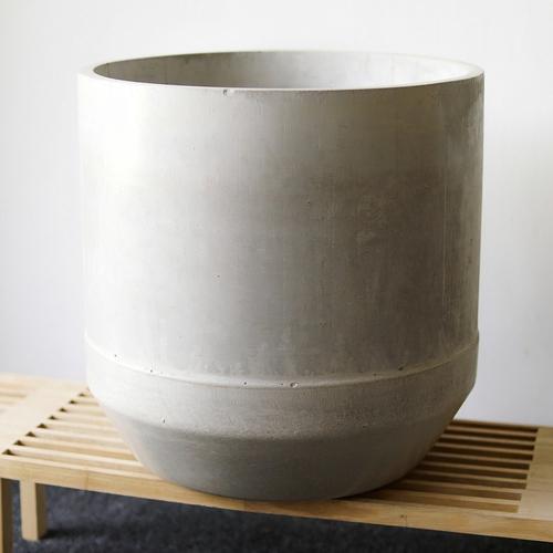 Jual NATURAL CONCRETE POT 40cm TUBE | Pot semen tanaman hias indoor ...