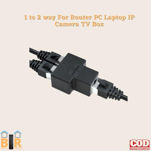 Jual Ethernet RJ45 hub Adapter Connector sambungan LAN 1 to 2 way For ...