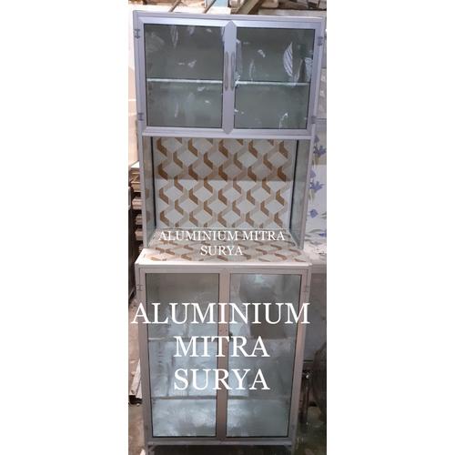 Jual Rak Piring Lemari Piring Keramik Kaca Aluminium Almunium Minimalis ...