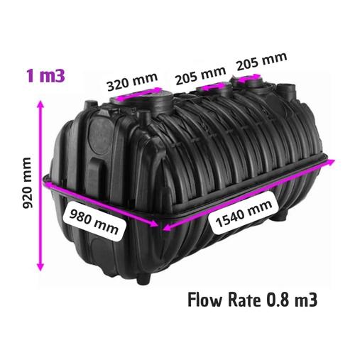 Jual septic tank individual 800 liter isi, volume tangki 1000 liter ...