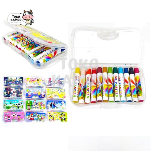 Jual Crayon Mini 12 Warna - Krayon Set Fancy Kecil HW-12 - Oil Pastel ...