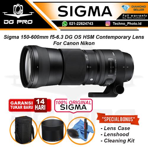 Jual Sigma 150-600mm F5-6.3 DG OS HSM Contemporary Lens (C) - LENSA ...