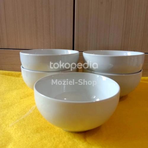 Jual mangkok nasi keramik / mangkuk putih polos / uk 11cm / satuan ...