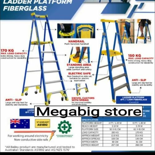 Jual Ladder Platform FIBERGLASS Krisbow 1.8 Meter 6FT Tangga 180cm 6 ...