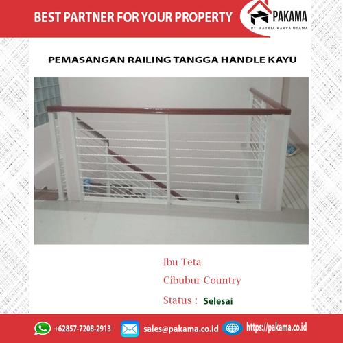 Jual Railing tangga minimalis atau klasik dengan kayu - handle kayu ...