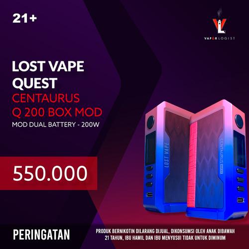 Jual LOST VAPE QUEST CENTAURUS Q 200 BOX MOD DUAL BATTERY 200W MOD ...