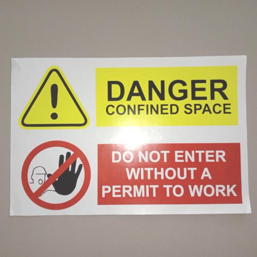 Jual 333110 DANGER CONFINED SPACE (STIKER SAFETY) 200X300MM - Kota ...