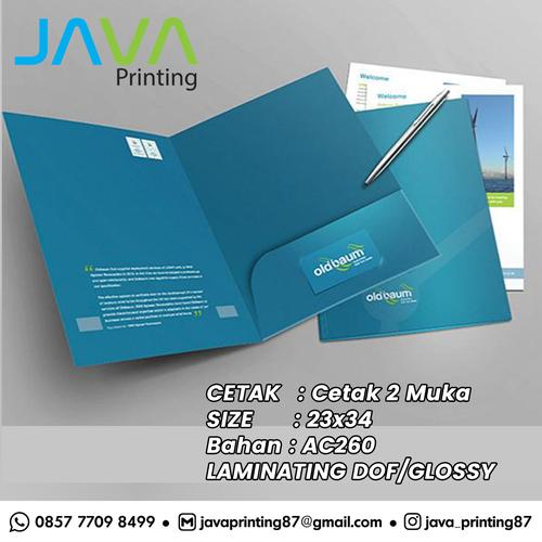 Jual Cetak Map Folder 2 Sisi Custom Muka Ukuran F4 (23x34) Map Murah ...