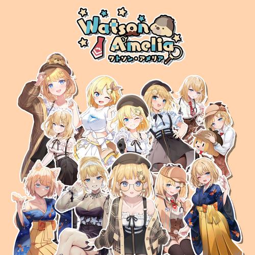 Jual Stiker Pack Amelia Watson Hololive Vtuber / Stiker pack Anime - 1 ...