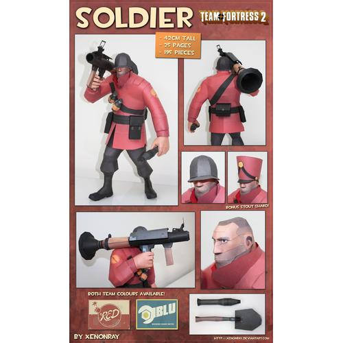 Jual Team Fortress 2 Soldier Papercraft - Kab. Bekasi - Papercraft ...