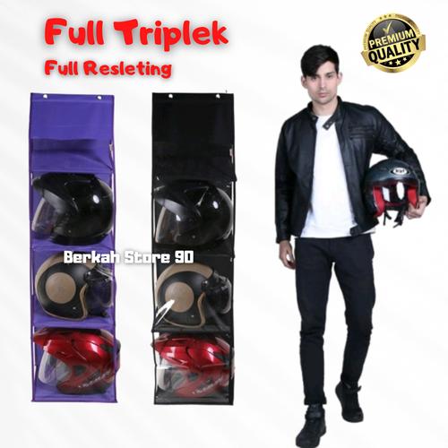 Jual Rak Tempat Helm Helem Motor Gantung Susun Minimalis Triplek ...