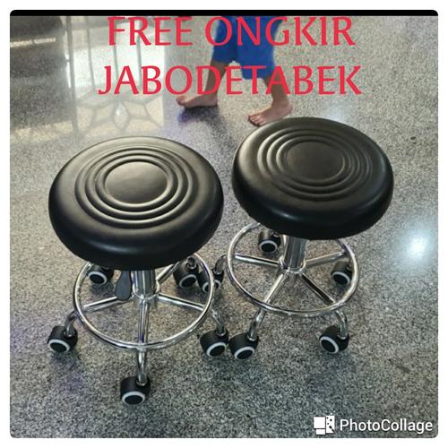 Jual kursi minimalis cafe bar roda bulat hidrolik - Hitam - Jakarta ...