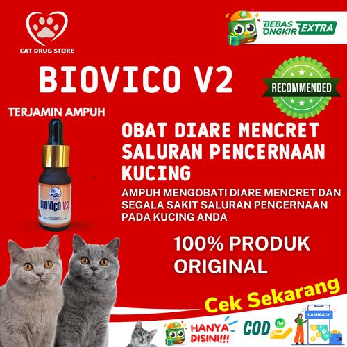 Jual Obat diare, mencret dan saluran pencernaan kucing BIOVICO V2 AMPUH ...