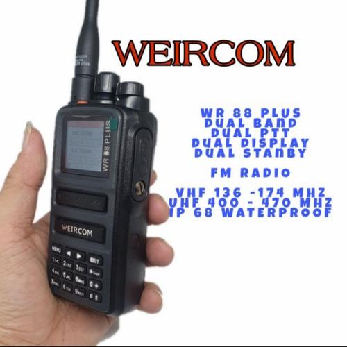 Jual Radio HT WEIRCOM WR88 Plus Dual-Band UHF VHF 10W Waterproof FM - Kota Bandung - Unicorn ...