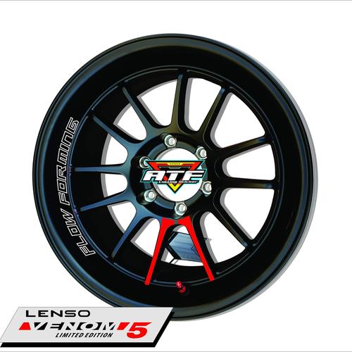 Jual sticker velg lenso venom 5 r18 1 set sticker velg mobil - Kab ...