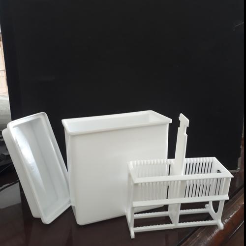 Jual Staining Rack for 24 microscope slide, staining Jar 24 slide ...