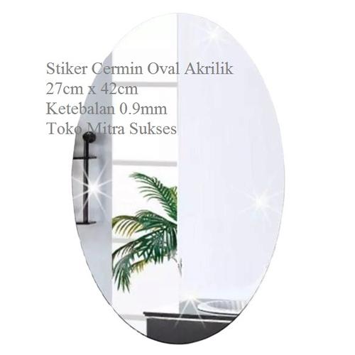 Jual Stiker Cermin Oval Akrilik 3D Jumbo 27cm x 42cm - Jakarta Barat ...