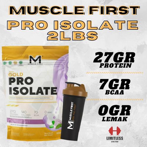 Jual M1 Pro Gold Isolate 2 lb - 900g Whey Protein Isolate Muscle First ...