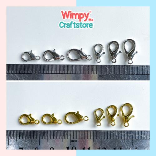 Jual pengait lobster bahan aksesoris jepit lobster pengait kalung ...