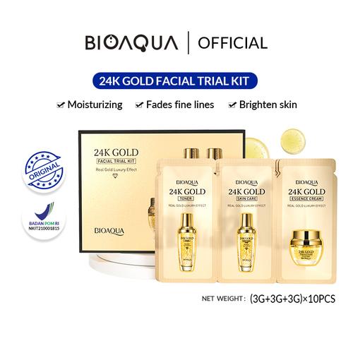 Promo BIOAQUA 24K Gold SkinCare Essence Brightening Series - 24K Trial ...
