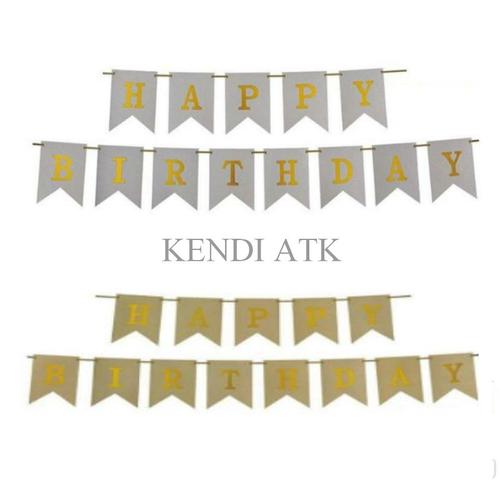Jual BANNER tulisan HAPPY BIRTHDAY bentuk SEGI LIMA ( free TALI PITA ...