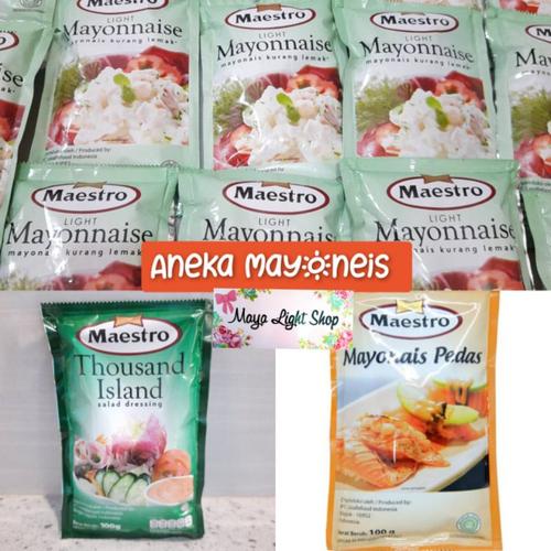 Jual Mayones maestro 100gr mayonnaise plain topping mayonais mentai ...