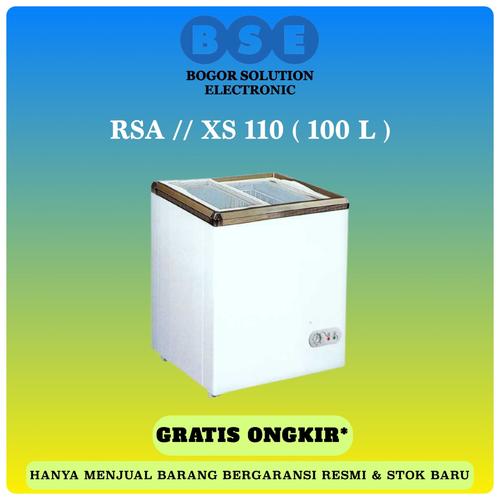 Promo Chest Freezer RSA XS-110 100L Freezer Sliding Kaca RSA XS110 100 ...