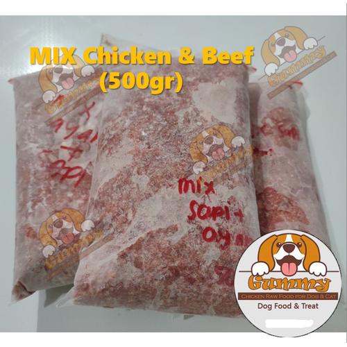 Jual RAWFOOD-RAW FOOD AYAM mix SAPI 500gr giling halus pakan anjing ...