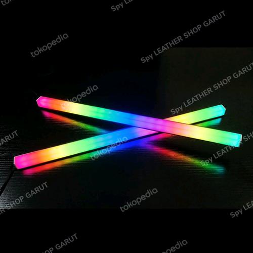 Jual LED strip ARGB 5 volt 2 sisi Akrilik 20cm 3 pin sync mobo - Hitam ...