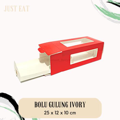 Jual Box Bolu Gulung Ivory Polos 25X12X10 cm (10 pcs) / Box Kue Lapis ...