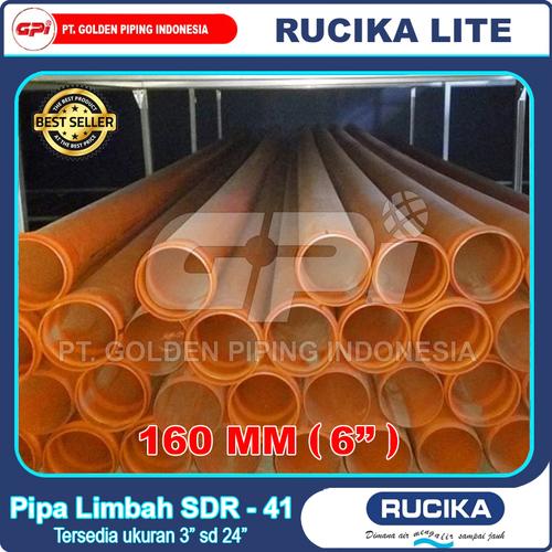 Jual Pipa PVC Limbah SDR-41 ND. 3" sd 8" Rucika Lite, HARGA PER- BATANG ...