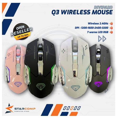 Jual Mouse Wireless Gaming Charging Silent 2.4Ghz 7 Color RGB Divipard ...
