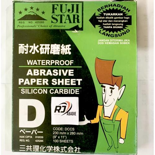Jual [100PCS] Amplas Air Kertas Gosok Lembaran Fuji Star Grit No. 80 ...