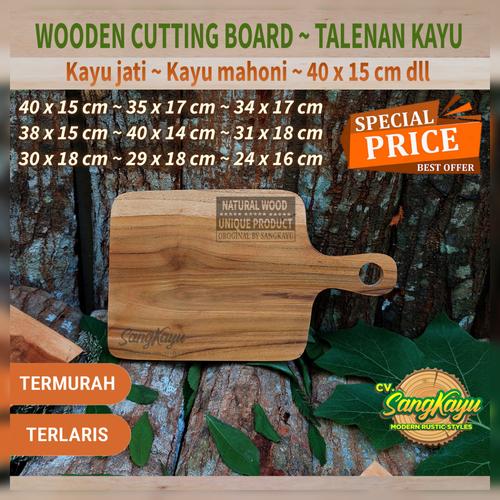 Jual TERMURAH Talenan kayu jati - mahoni Cutting chopping board kayu ...