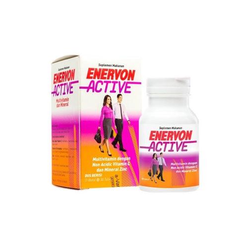 Jual Enervon Active Botol Tablet 30's Vitamin C Suplemen Kesehatan ...