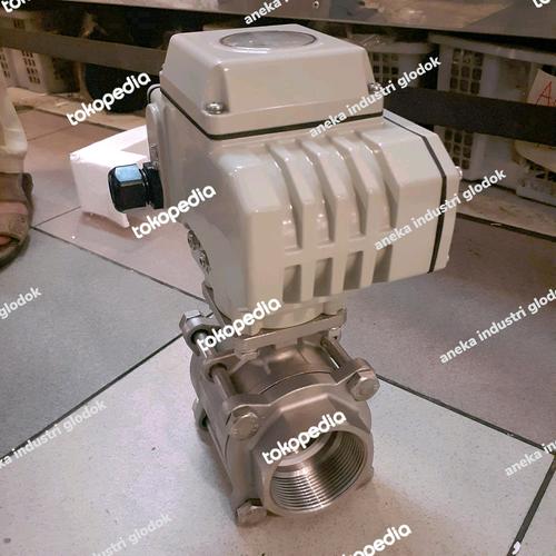 Jual motorized electric actuator ball valve model 3pc 2 inch on off ...