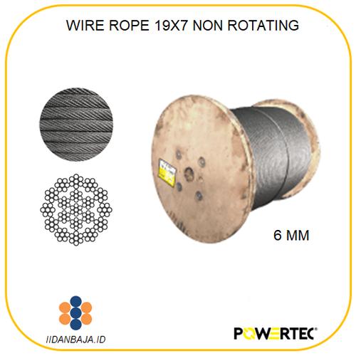Jual WIRE ROPE 6 MM 19X7 IWRC UNGALVANIZED POWERTEC ( SLING SELING BAJA ) - Kota Tangerang - IBN ...