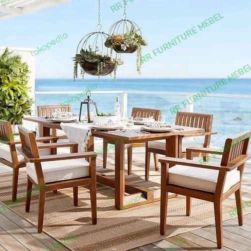 Jual meja makan,set meja makan,meja makan garden kayu jati - Kab ...