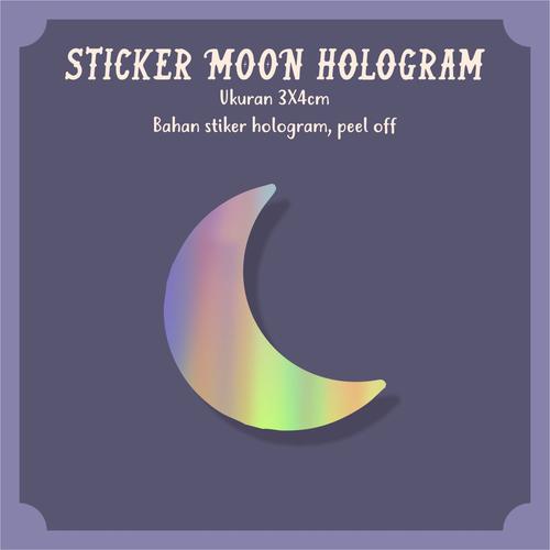 Jual STIKER HOLOGRAM RAINBOW MOON STICKER CUTE AESTHETIC - Kota ...