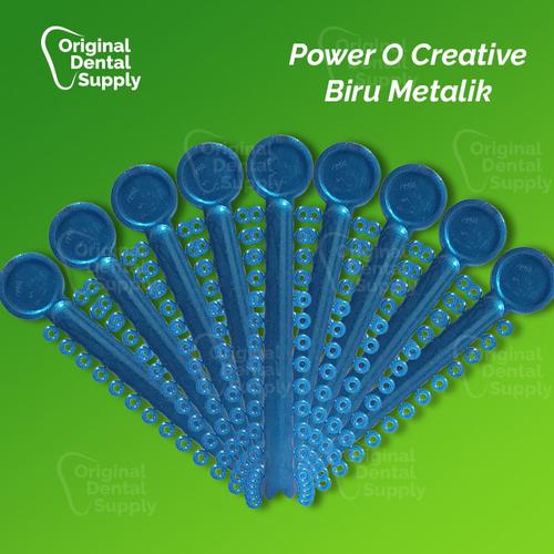 Jual Power O biru metalic karet behel gigi isi 40 stick - 10 pcs ...