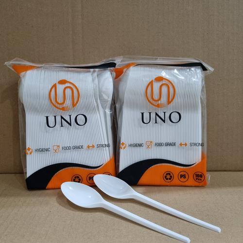 Jual Sendok makan merk uno putih tebal berkualitas isi 100pcs - Kab ...