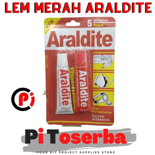 Jual Araldite LEM Merah 5 MENIT Isi 17mL Lem Epoxy Rapid Araldit - Kota ...
