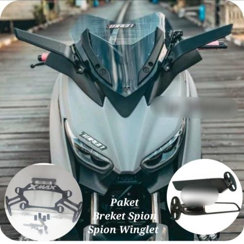 Jual Spion Winglet XMAX Paket Breket Spion XMAX Stealth XMAX - BREKET ...