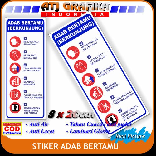 Promo Stiker adab bertamu orang datang berkunjung sticker pintu pagar ...